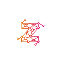 Z letter network logo icon design Royalty Free Vector Image