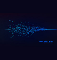 Ai visualization artificial intelligence and deep Vector Image