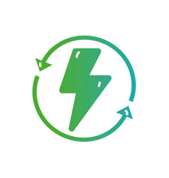 Line energy hazard symbol with arrows around Vector Image