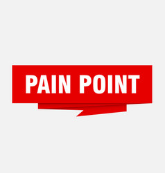 Pain point red 3d speech bubble Royalty Free Vector Image