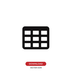 Table grid icon Royalty Free Vector Image - VectorStock