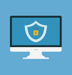 Safe pc icon Royalty Free Vector Image - VectorStock