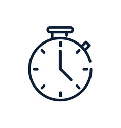 Time stopwatch speed fast clock linear design Vector Image
