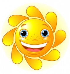 Cute easter sun juggling Royalty Free Vector Image