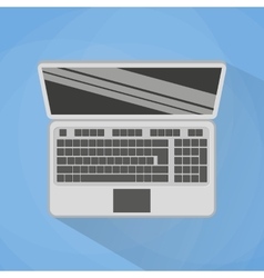 Laptop icon top view Royalty Free Vector Image