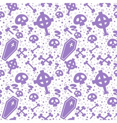 Creepy cartoon Halloween seamless texture Vector Image