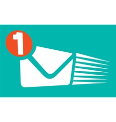 Incoming message notification icon Royalty Free Vector Image