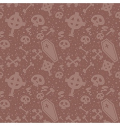 Creepy cartoon Halloween seamless texture Vector Image