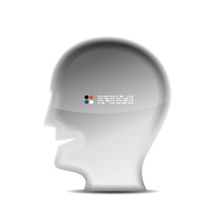 3d white head person concept Royalty Free Vector Image