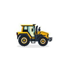 Isolated tractor side front top view Royalty Free Vector