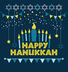 Happy Hanukkah greeting card design Royalty Free Vector