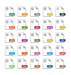 Computer files icons Royalty Free Vector Image