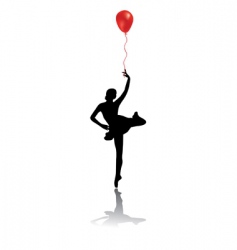 Leaping ballet dancer silhouette Royalty Free Vector Image