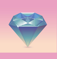 Cartoon gem and diamond icon rainbow color Vector Image