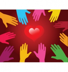 Silhouette hands Royalty Free Vector Image - VectorStock