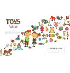 Toys for girl Royalty Free Vector Image - VectorStock