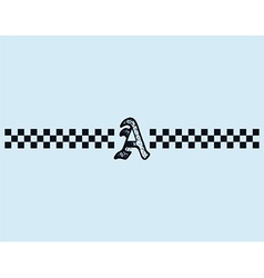 Checkered letter Royalty Free Vector Image - VectorStock