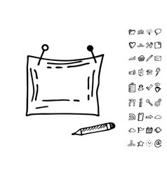 Doodle note papers Royalty Free Vector Image - VectorStock