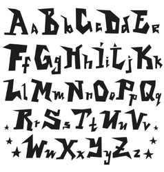 Alphabet font Royalty Free Vector Image - VectorStock