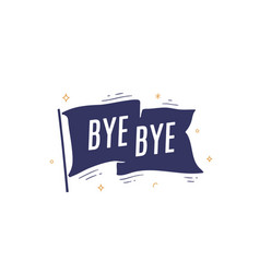 Hey flag grahpic old vintage trendy flag Vector Image