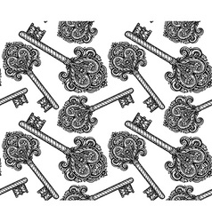 Hand drawn antique ornate key Royalty Free Vector Image