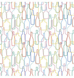 Wine bottles pattern Royalty Free Vector Image