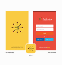 Company wifi router splash screen and login page Vector Image