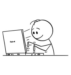 Stickman Typing Vector Images (52)