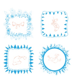 Christmas doodle frame Royalty Free Vector Image