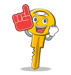 Two finger key character cartoon style Royalty Free Vector