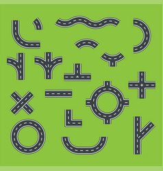 Road line set Royalty Free Vector Image - VectorStock