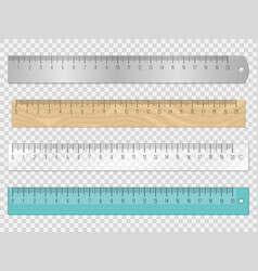 Opposite adjectives words with short ruler and Vector Image