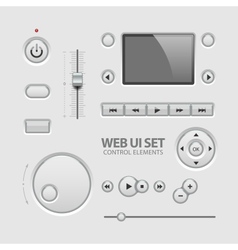 Light web ui elements design gray elements buttons