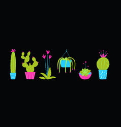 Cactus theme image 1 Royalty Free Vector Image