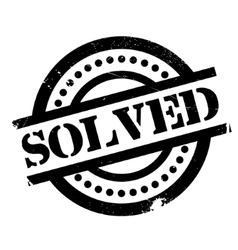Solved rubber stamp Royalty Free Vector Image - VectorStock