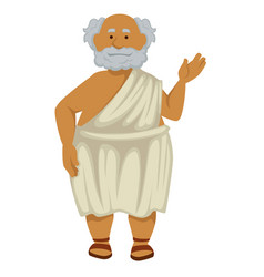 Cartoon ancient greek philosopher Royalty Free Vector Image