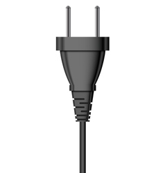 Electric plug on white 3d Royalty Free Vector Image