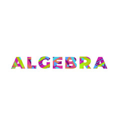 Math concept retro colorful word art Royalty Free Vector