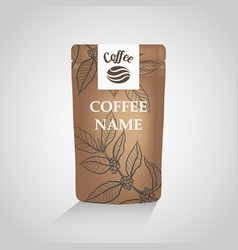 Coffee packaging design template Royalty Free Vector Image