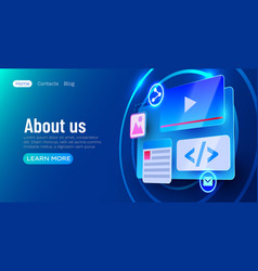 Programmer at work concept can use for web banner Vector Image