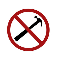 Prohibition red sign Royalty Free Vector Image