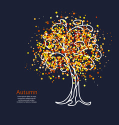 Autumn tree Royalty Free Vector Image - VectorStock