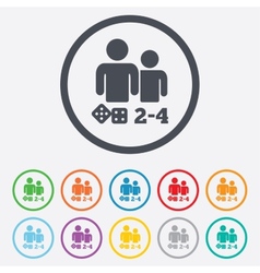 Board games sign icon 2-4 players symbol Vector Image
