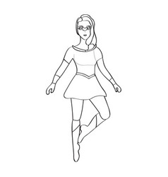 Superhero Outlines for Girl Vector Images (over 120)