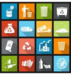 Green ecology icons set Royalty Free Vector Image