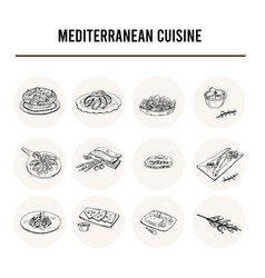 Hand drawn menu elements set Royalty Free Vector Image