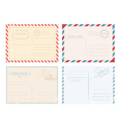 Vintage postcard lettering Royalty Free Vector Image