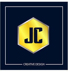 Initial letter jc logo template design Royalty Free Vector