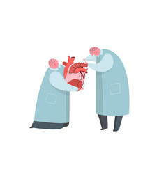 Human cloning laboratory cartoon concept Vector Image