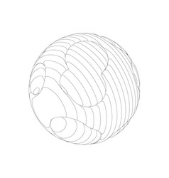Wireframe earth grid mesh objects network line Vector Image